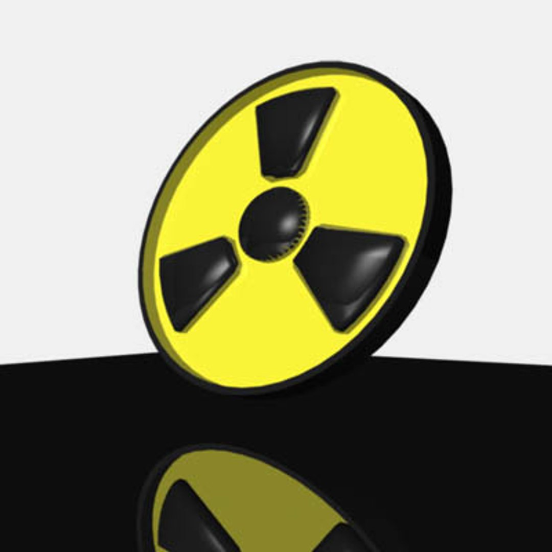 3d radioactive symbol model