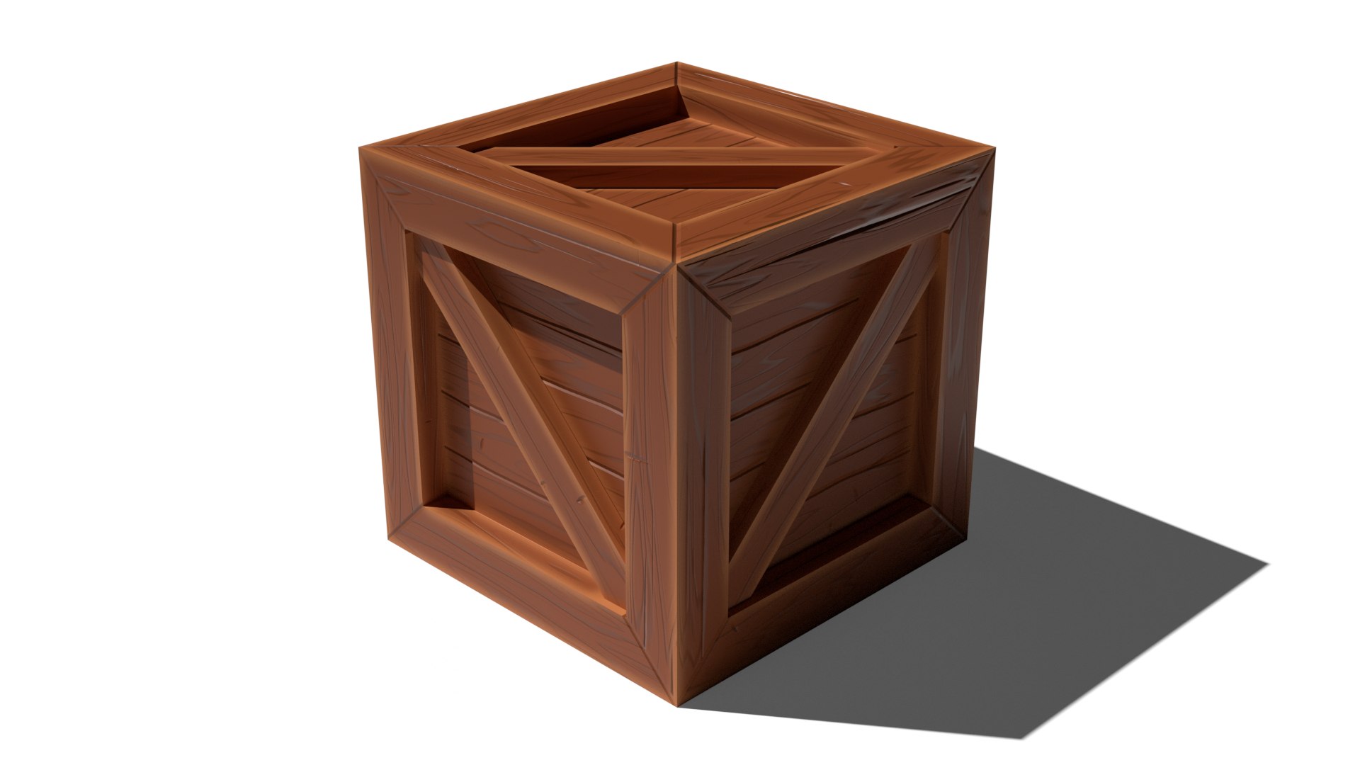 3D Model Stylized Wooden Box - TurboSquid 1981127