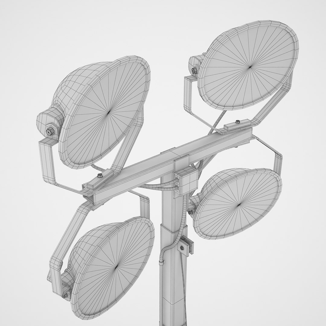 3d light tower mast model