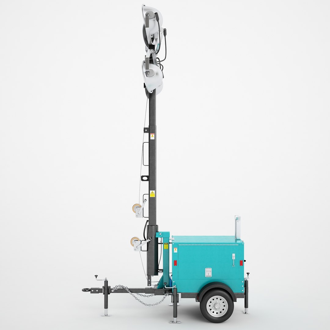 3d light tower mast model