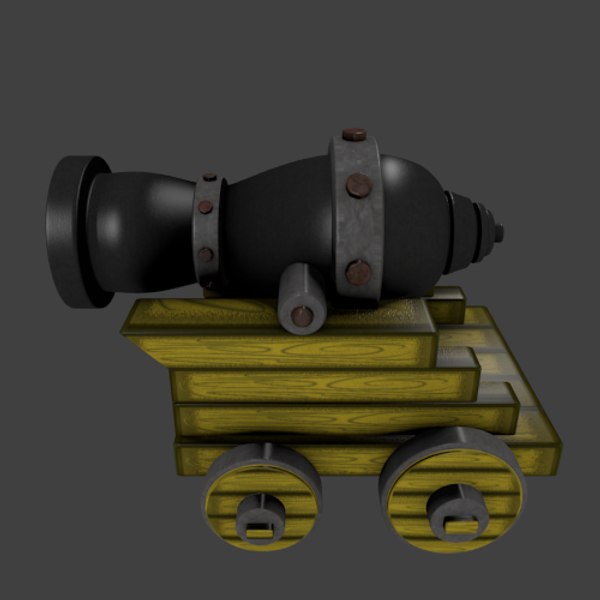 modelo 3d Cañón de dibujos animados - TurboSquid 1286787