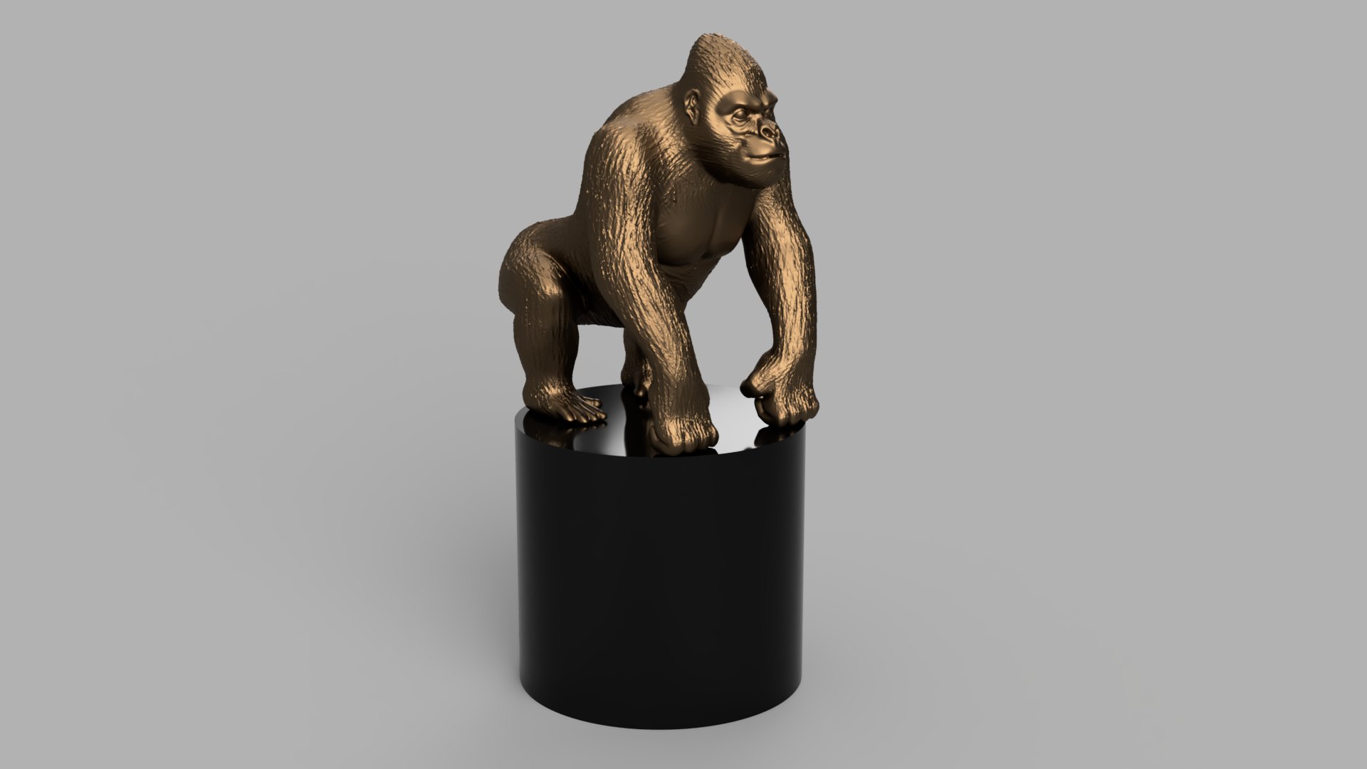 3D Gorilla Trophy Model - TurboSquid 2271395