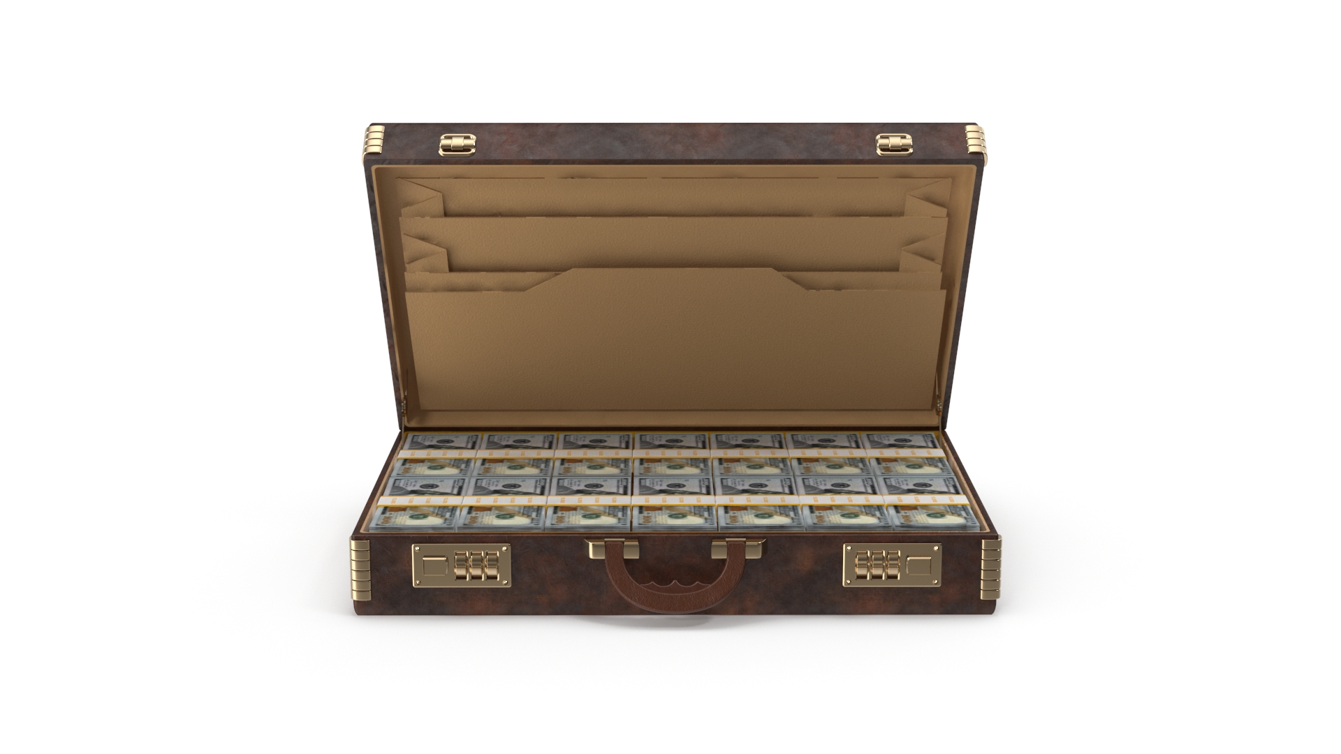 3D Briefcase Full Of Money - TurboSquid 1926098