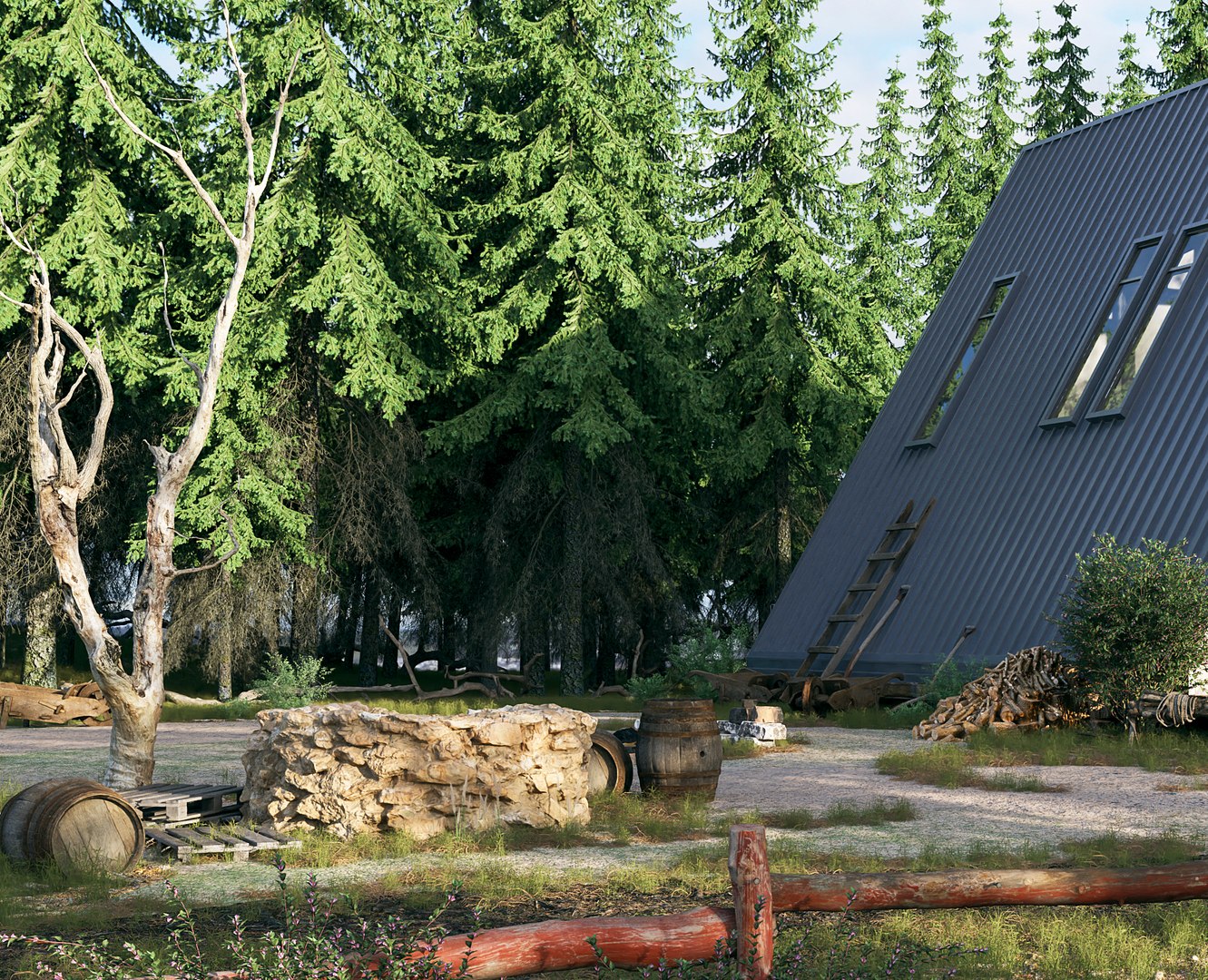 Forest House Model - TurboSquid 2075707