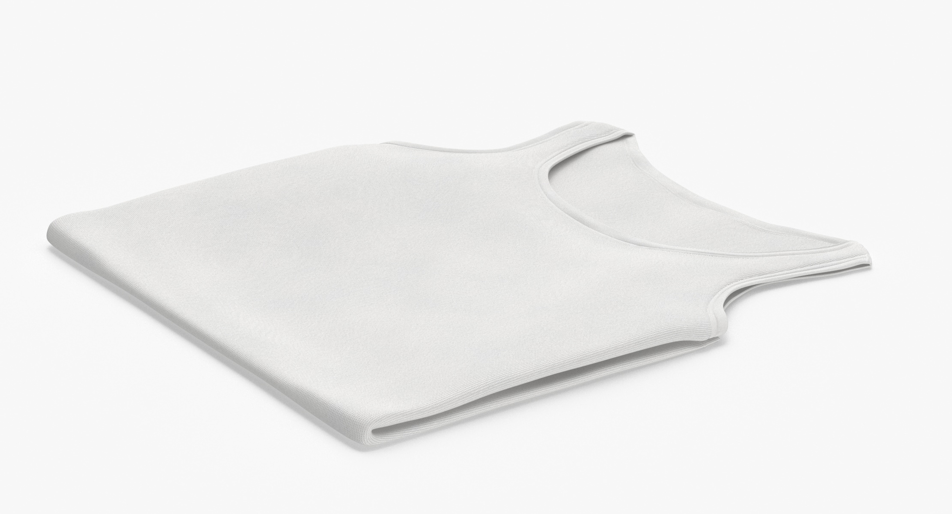 3D Sleeveless Folded Male Type 02 Blank White And Branded Heather Model ...