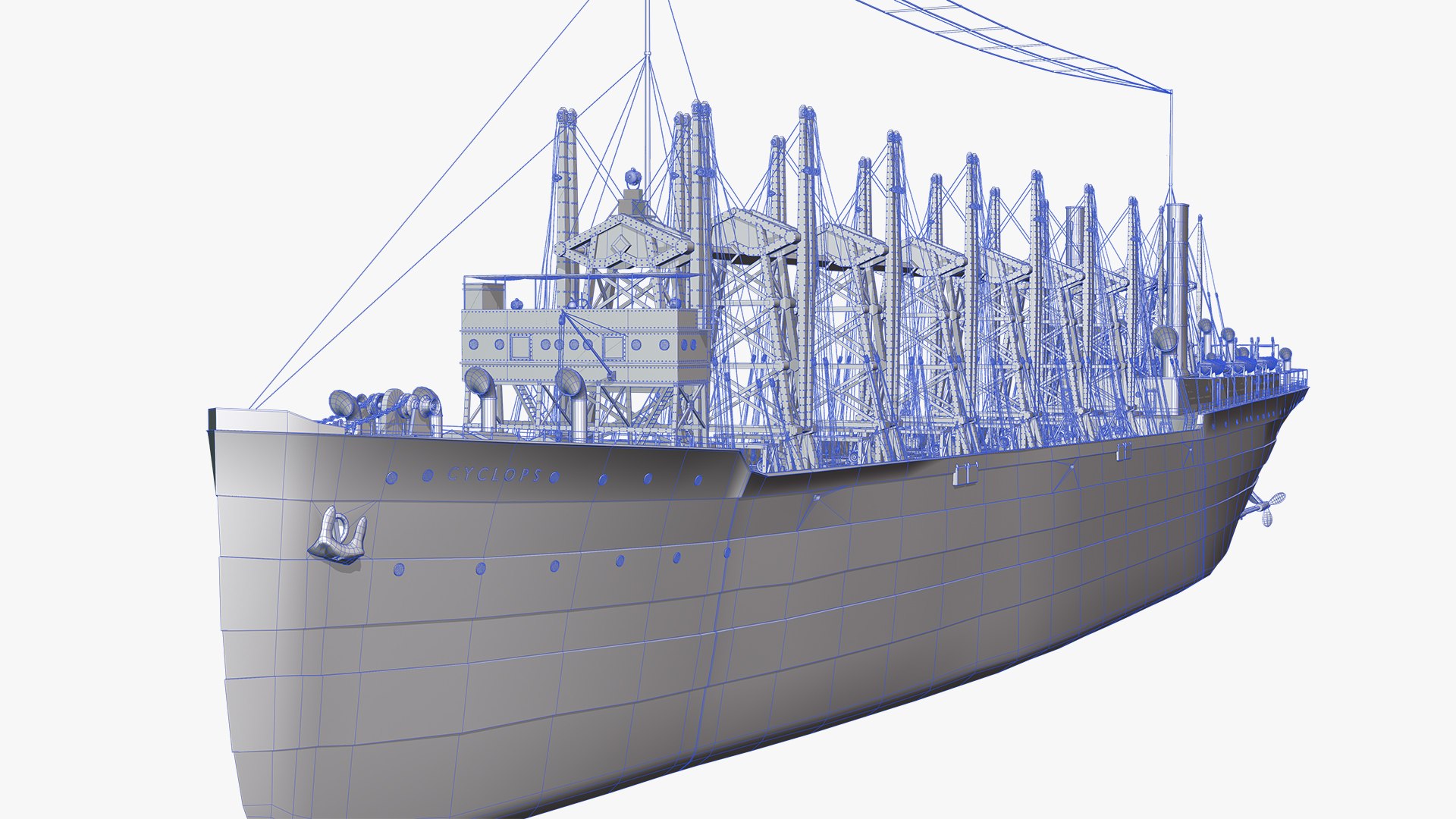 3D USS Cyclops AC-4 Collier Ship - TurboSquid 2301433