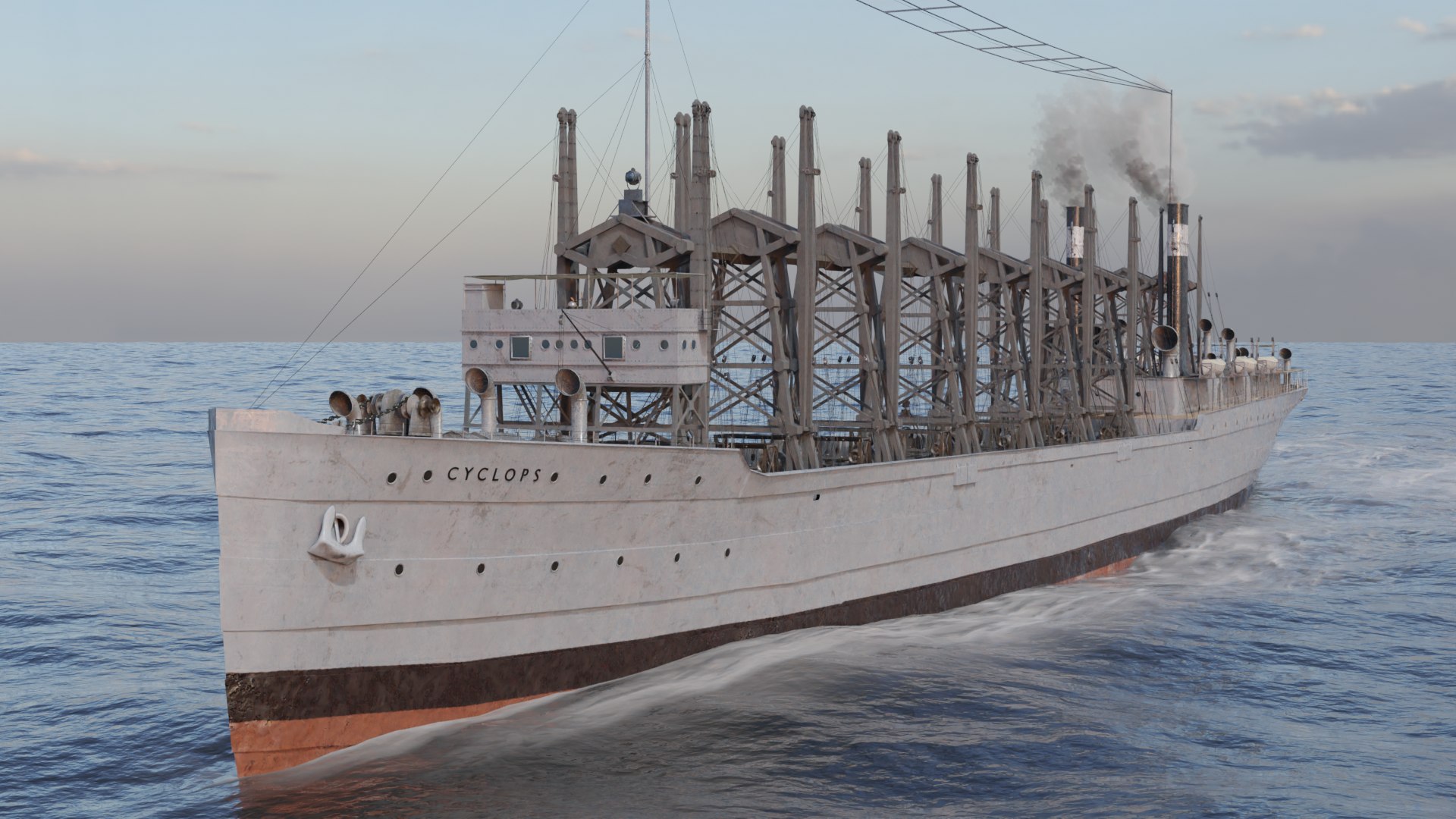 3D USS Cyclops AC-4 Collier Ship - TurboSquid 2301433