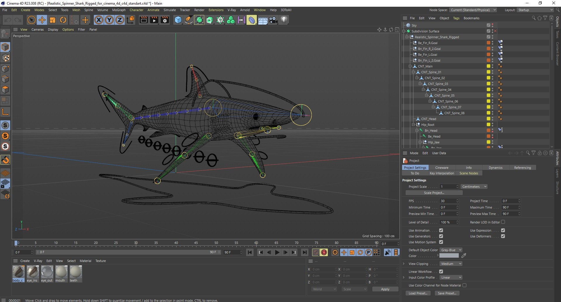 3D Realistic Spinner Shark Rigged For Cinema 4D - TurboSquid 2275996