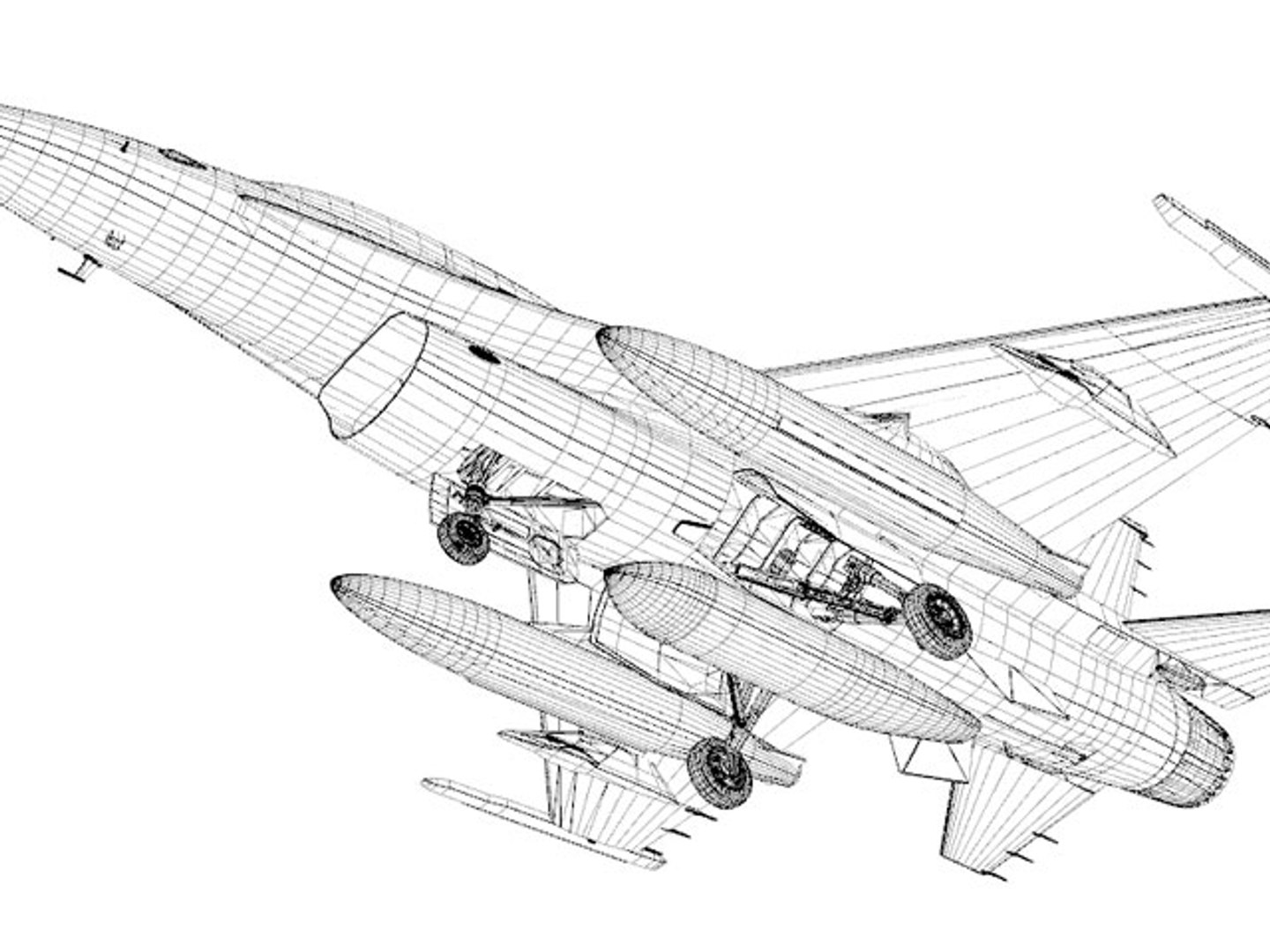 F-16b Falcon Afftc 3d Max