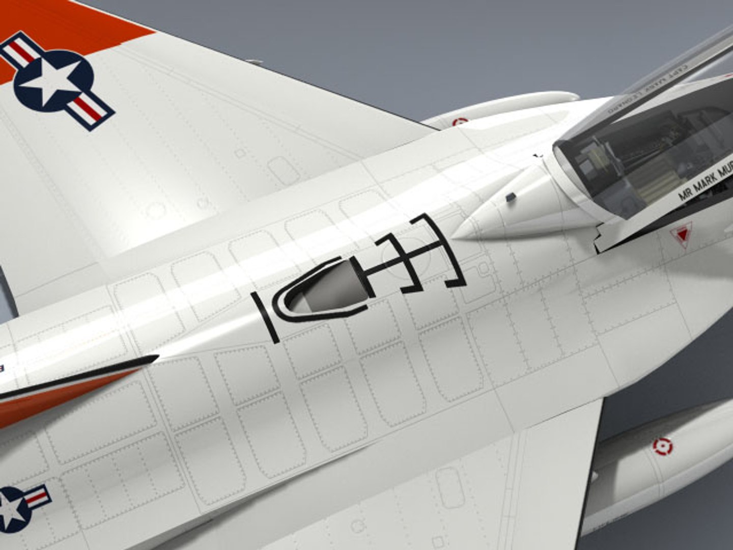 F-16b Falcon Afftc 3d Max