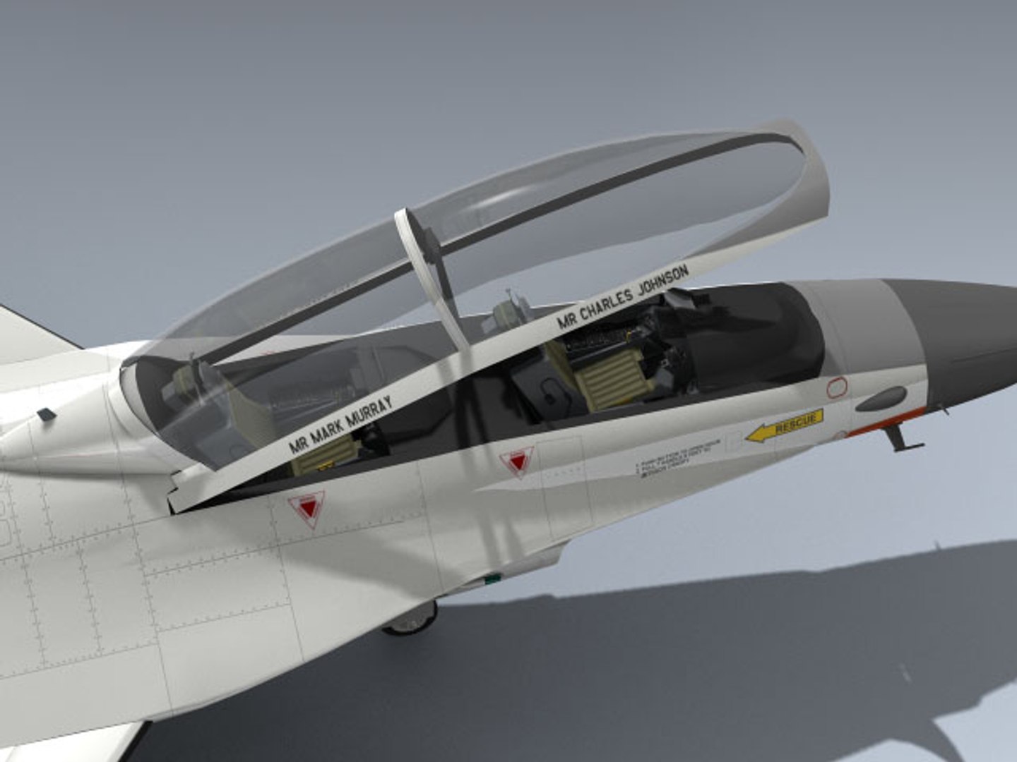 F-16b Falcon Afftc 3d Max