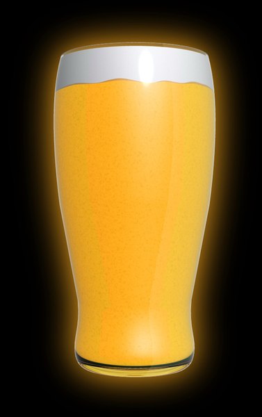3d model pint beer