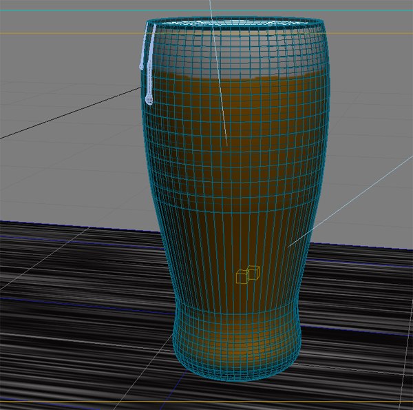 3d model pint beer
