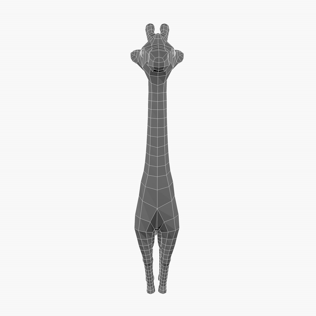 Cartoon Giraffe 3d Model