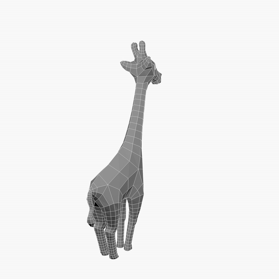 Cartoon Giraffe 3d Model