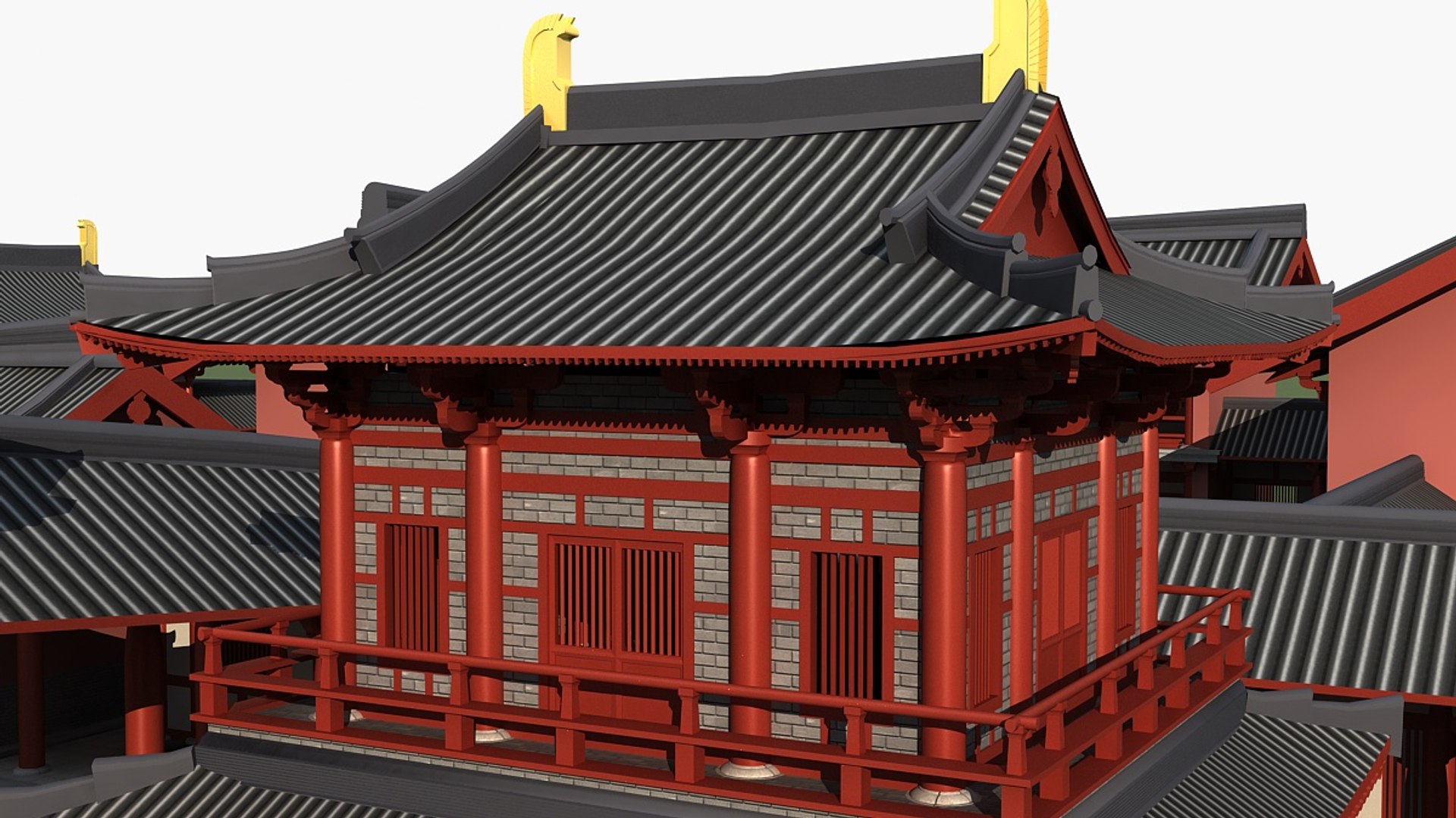Chinese Ancient Architecture 6 3D Model - TurboSquid 2057389
