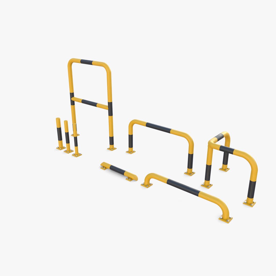 3D Traffic Safety Barrier Pack V1 Model - TurboSquid 2070455