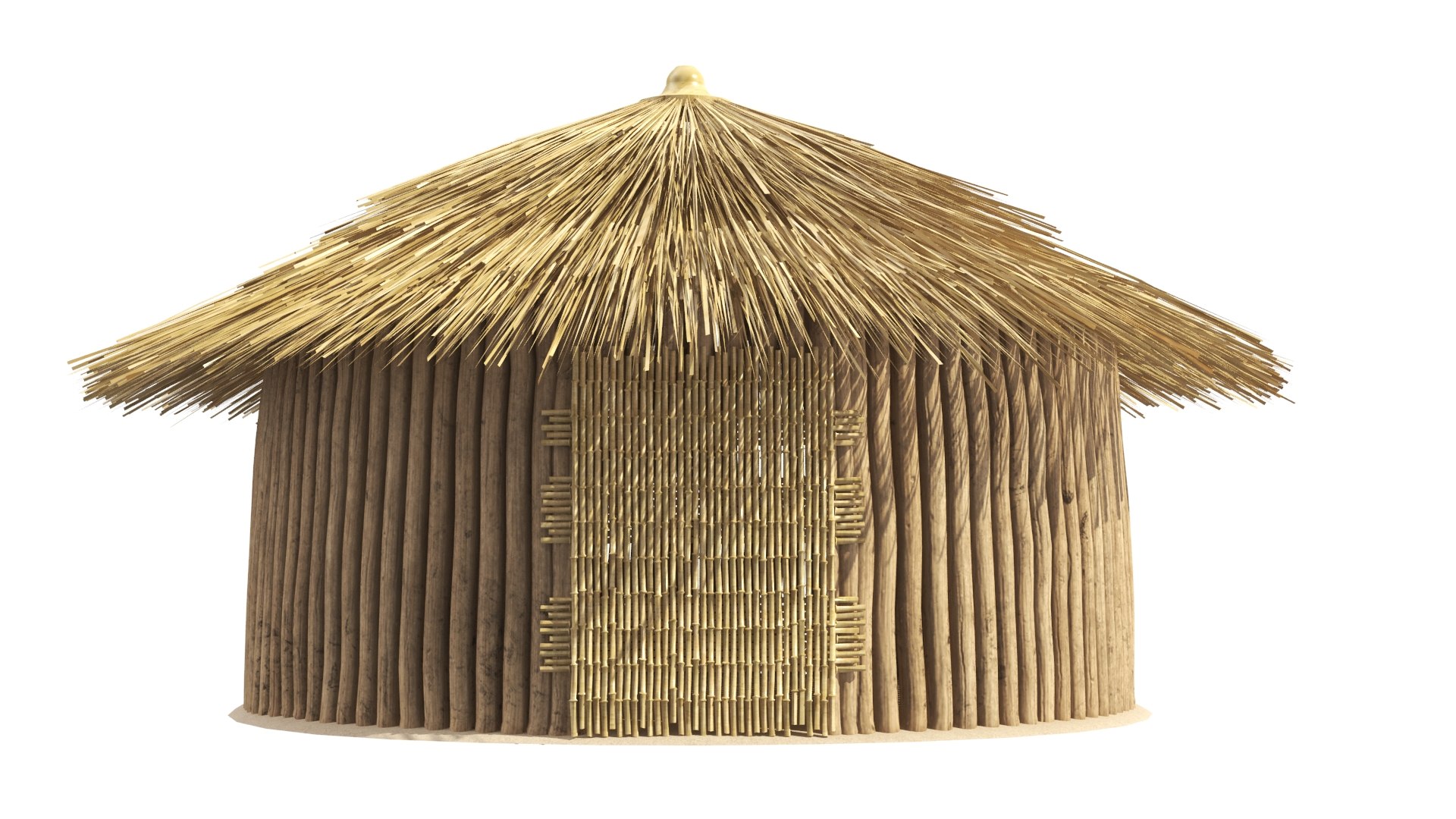 3D African Wooden Thatched Hut model - TurboSquid 1781833