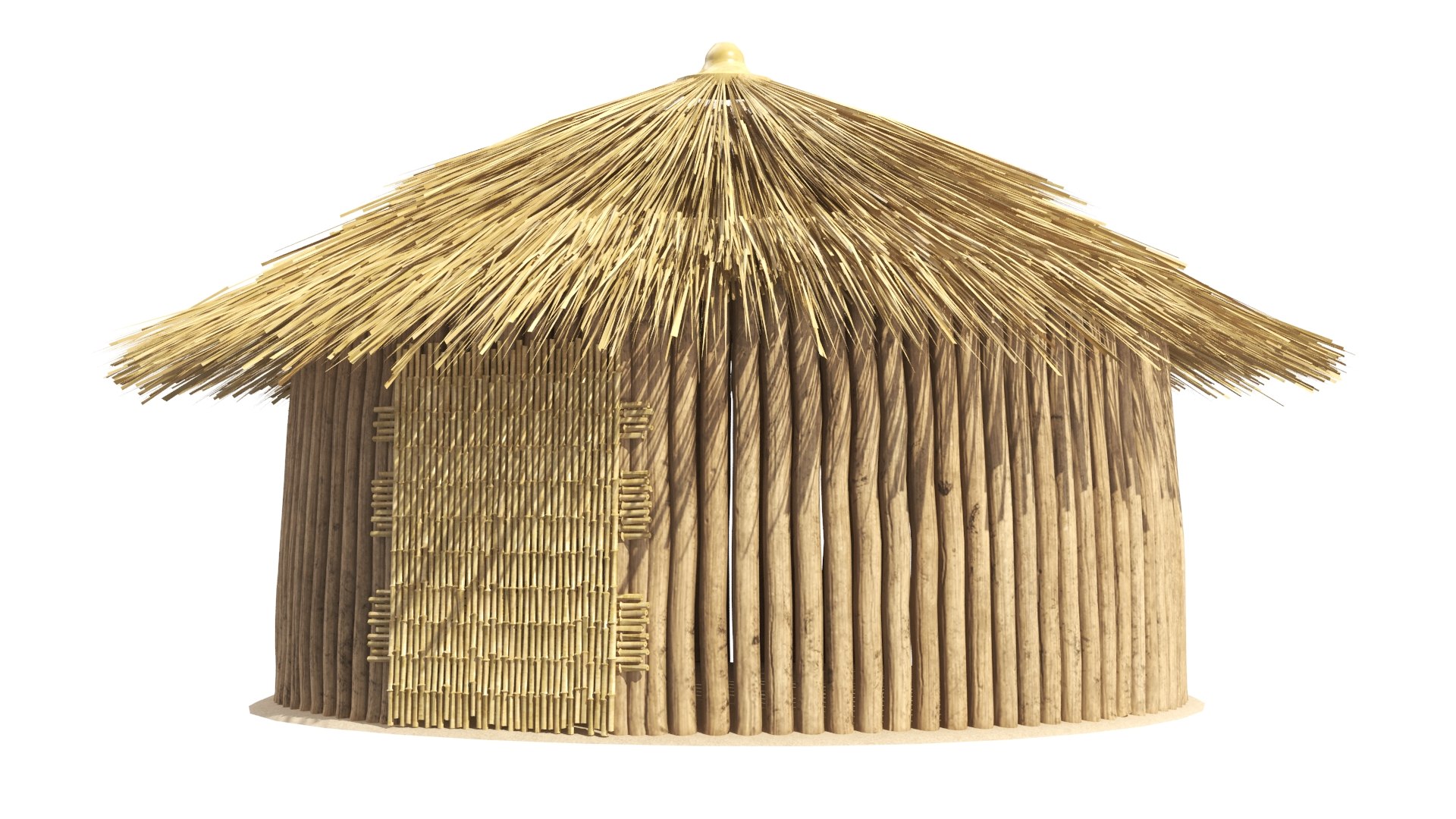 3D African Wooden Thatched Hut model - TurboSquid 1781833
