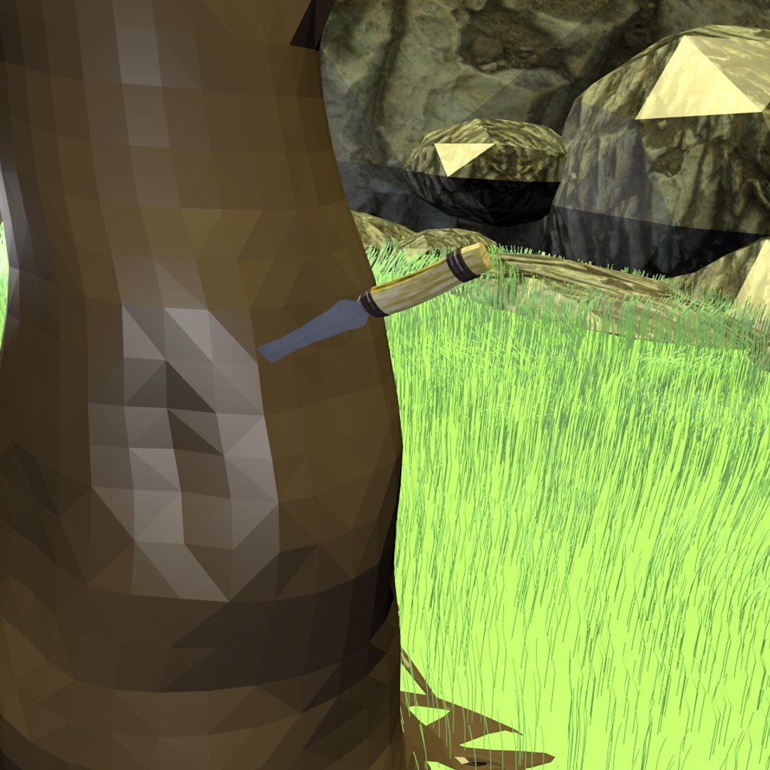 Indian Cutting Dagger Weapon 3ds