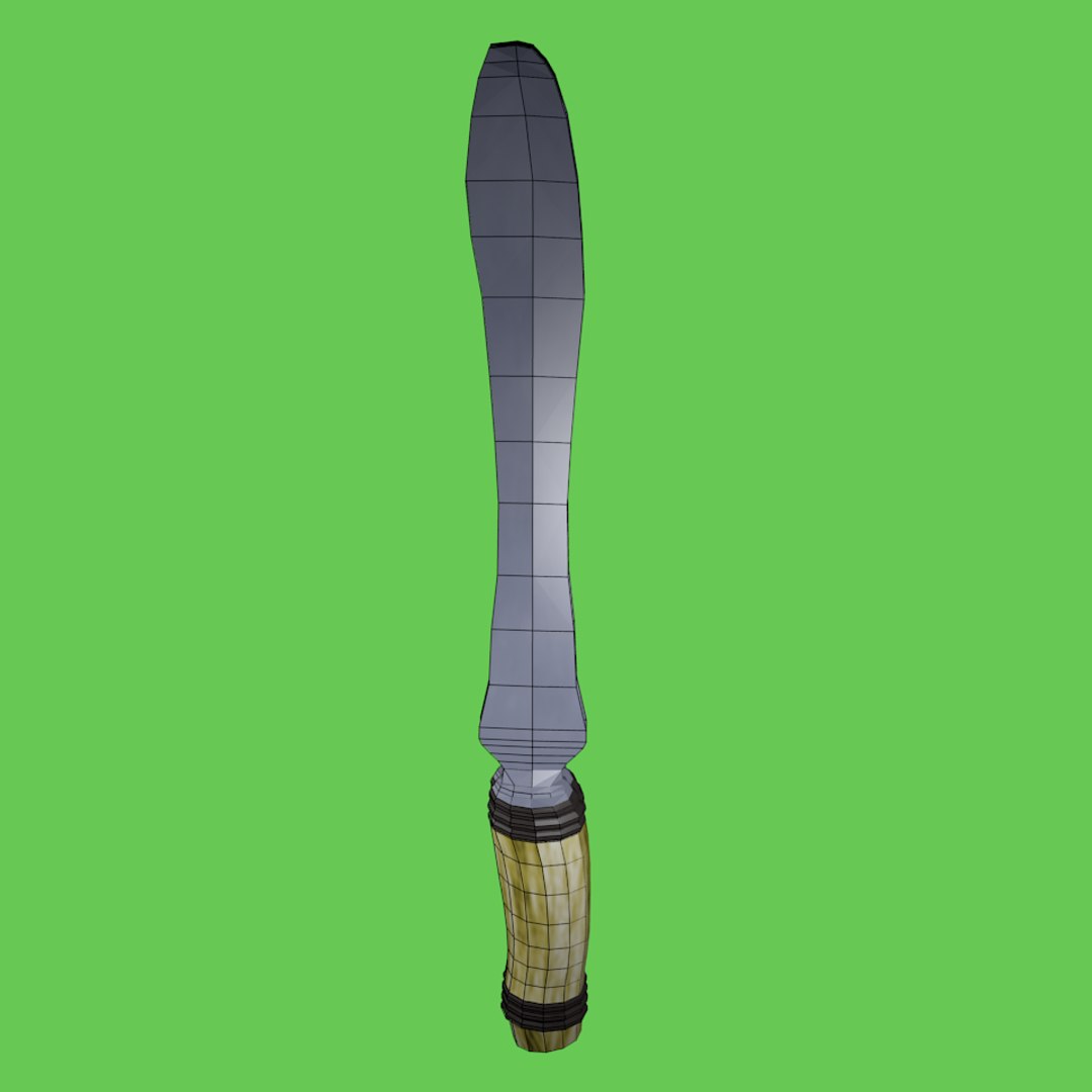 Indian Cutting Dagger Weapon 3ds