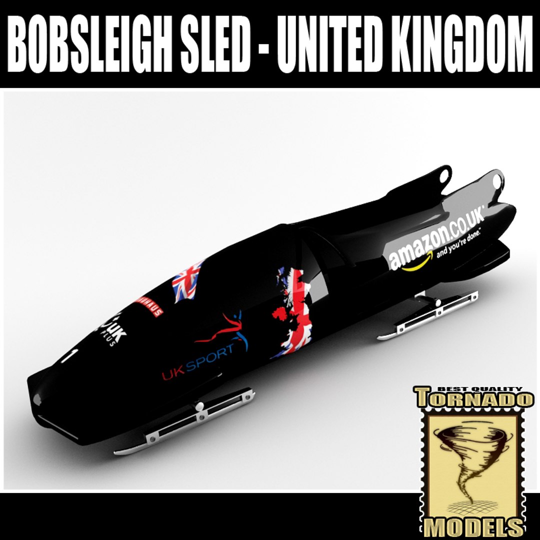 Bobsleigh Sled - Uk Obj