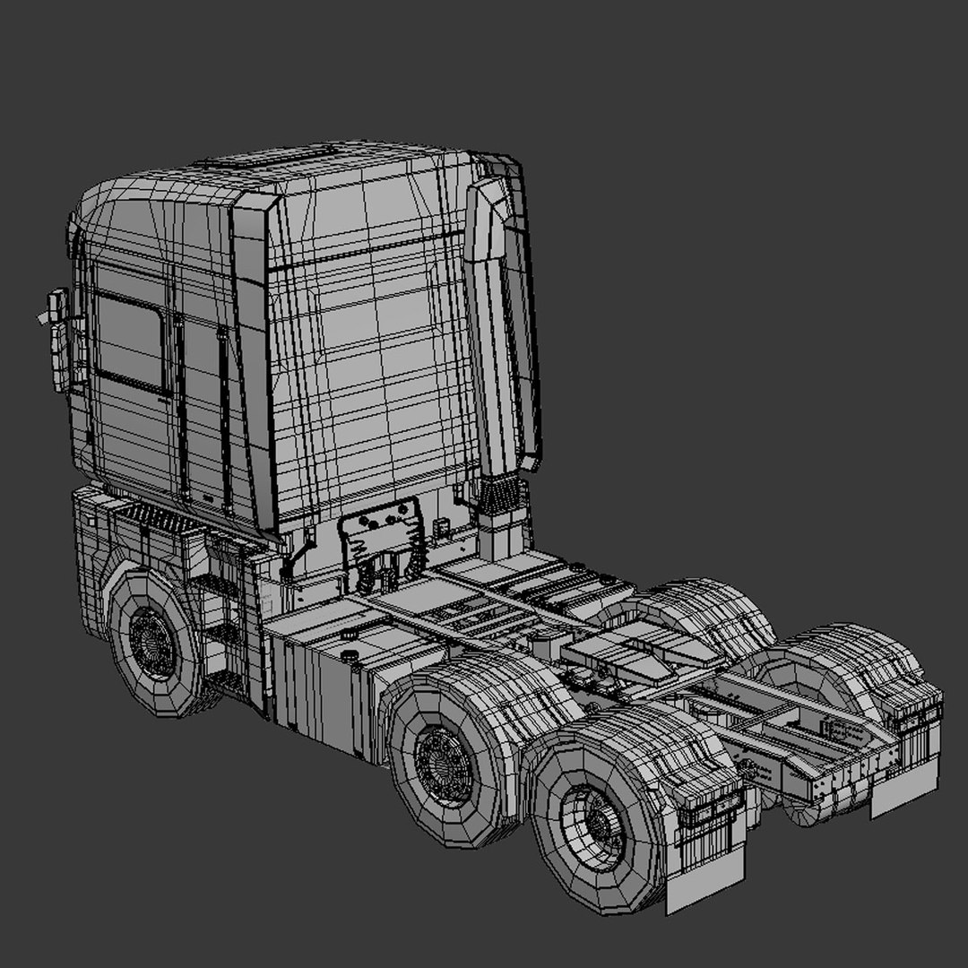 Semi Truck Trailer 3d Model
