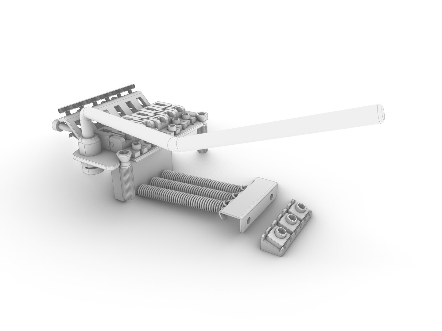 3D Floyd Rose Tremolo Bridge - TurboSquid 1954807