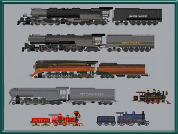 3d model trains set res