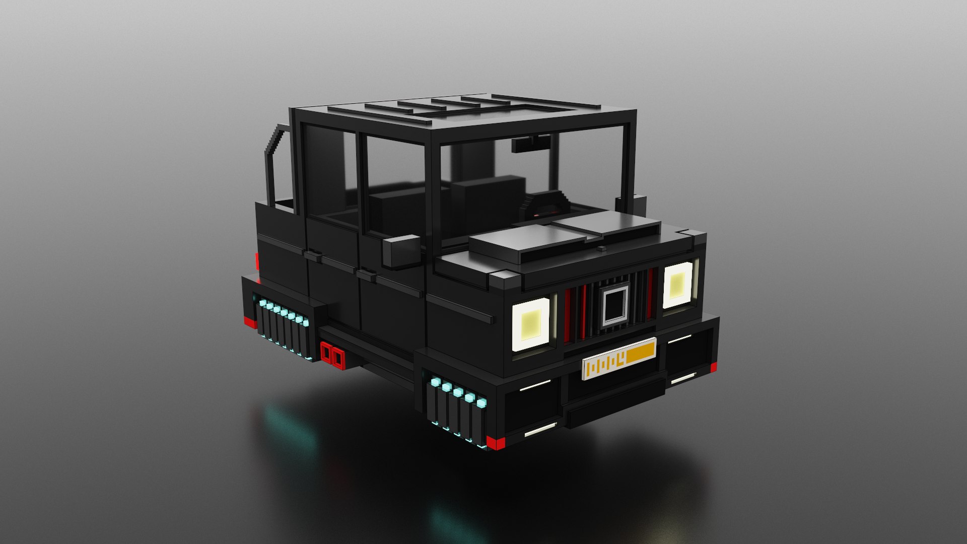 Voxel 3D Model 0004 Cute Flying Car model - TurboSquid 1989359