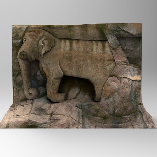 3d stone elephant statue 02