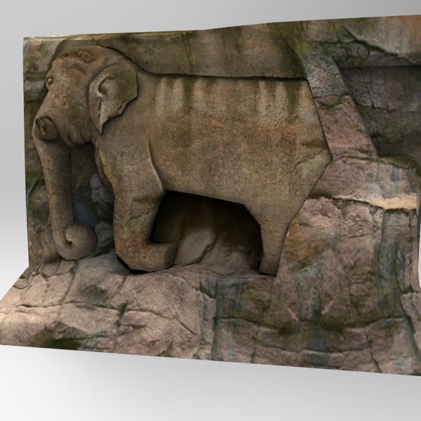 3d stone elephant statue 02