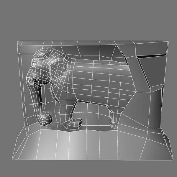 3d stone elephant statue 02