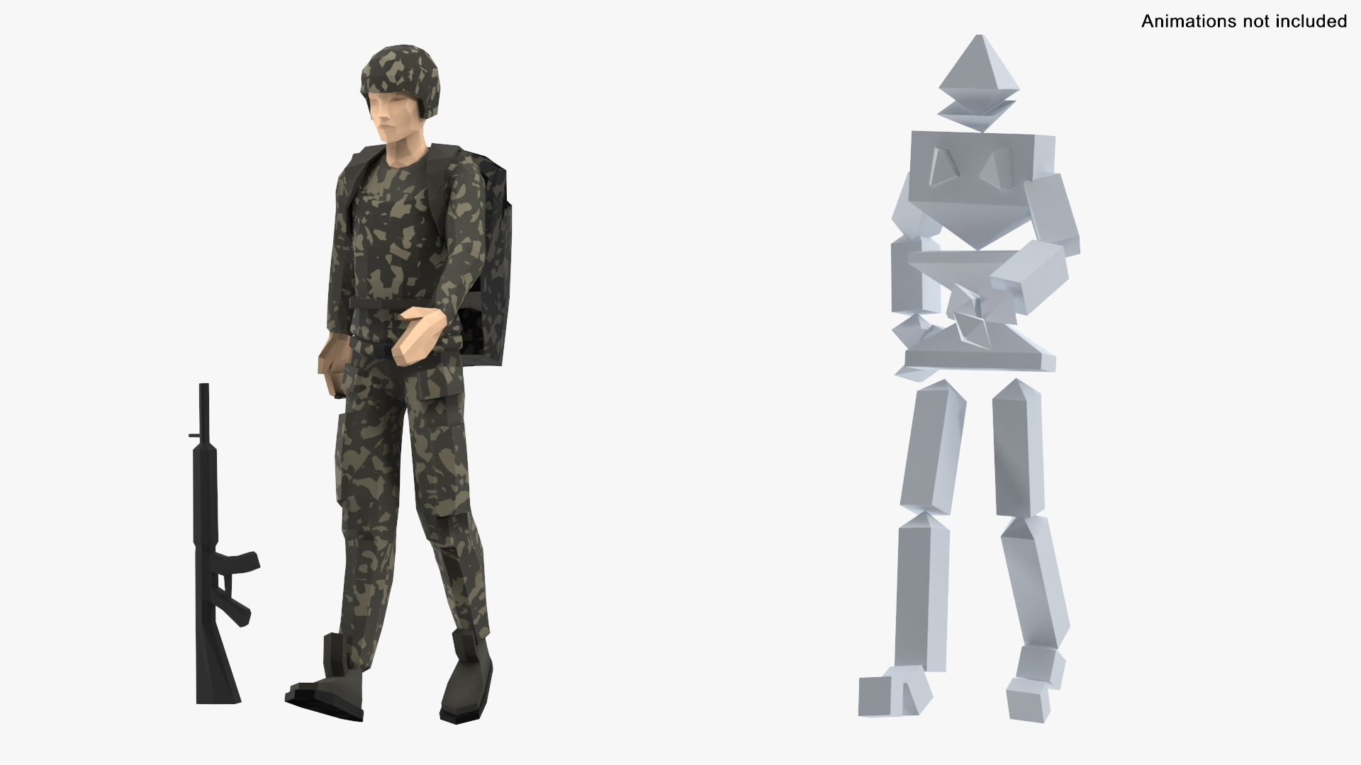 3D Model Soldier Low Poly Rigged - TurboSquid 2183268