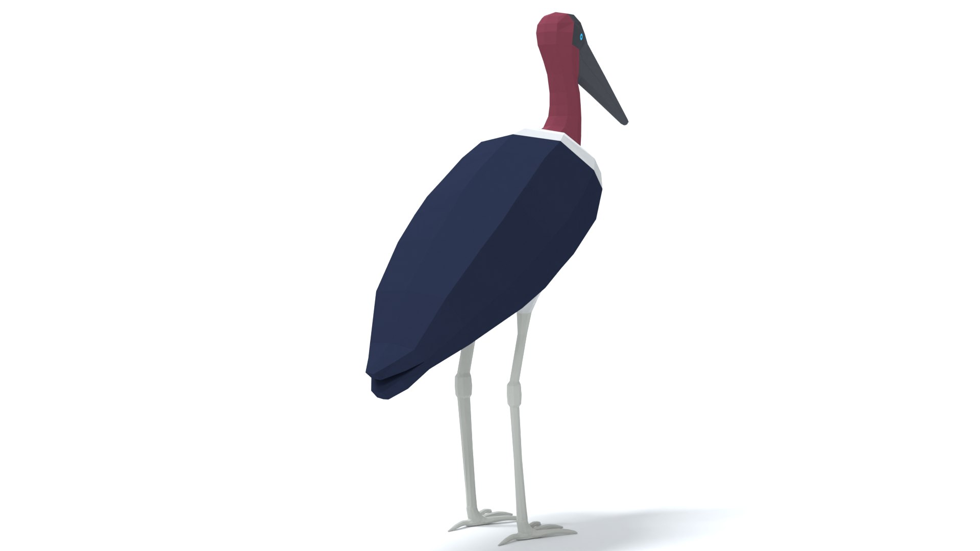 3D Low Poly Cartoon Marabou Stork Model - TurboSquid 1845987