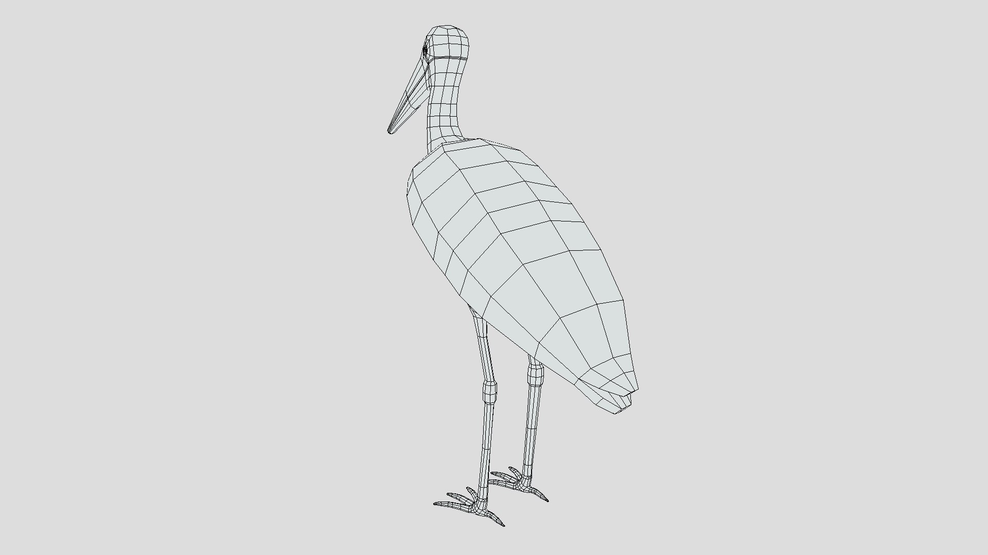 3D Low Poly Cartoon Marabou Stork Model - TurboSquid 1845987
