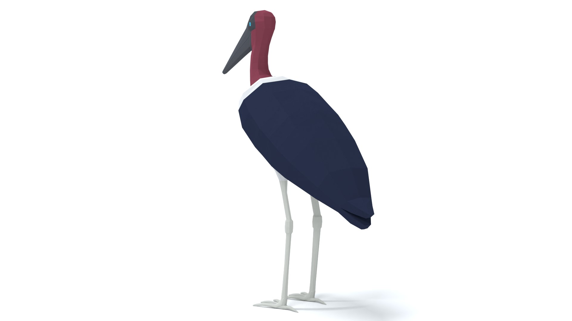 3D Low Poly Cartoon Marabou Stork Model - TurboSquid 1845987