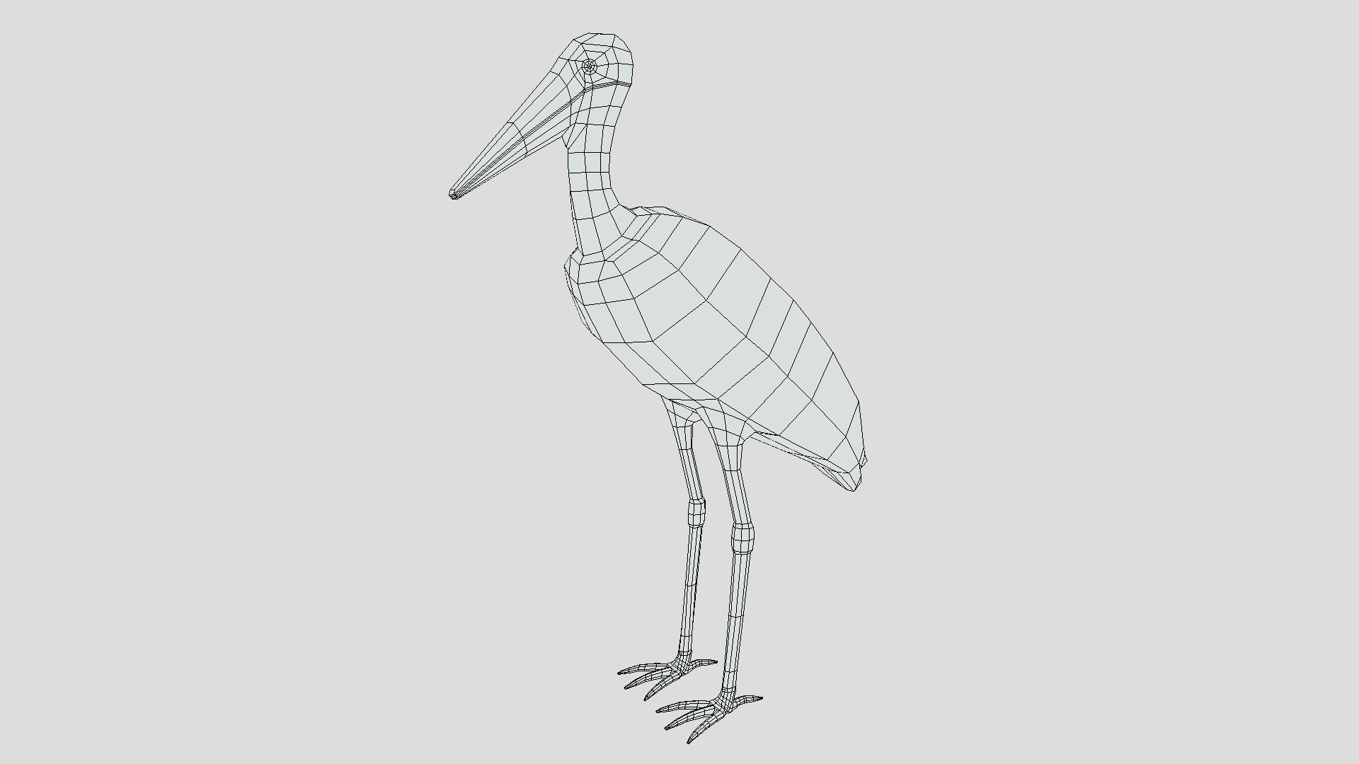 3D Low Poly Cartoon Marabou Stork Model - TurboSquid 1845987