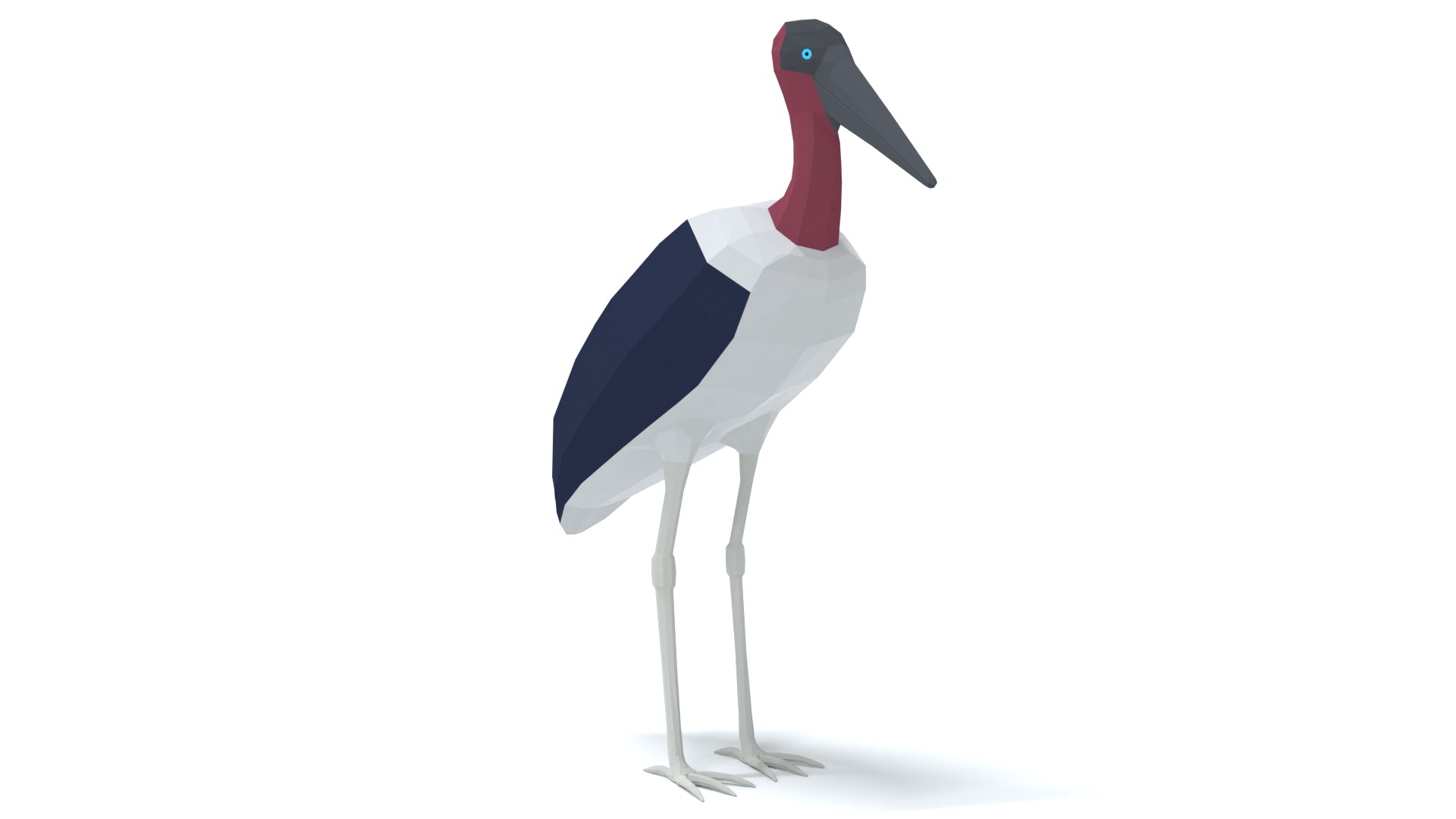 3D Low Poly Cartoon Marabou Stork Model - TurboSquid 1845987