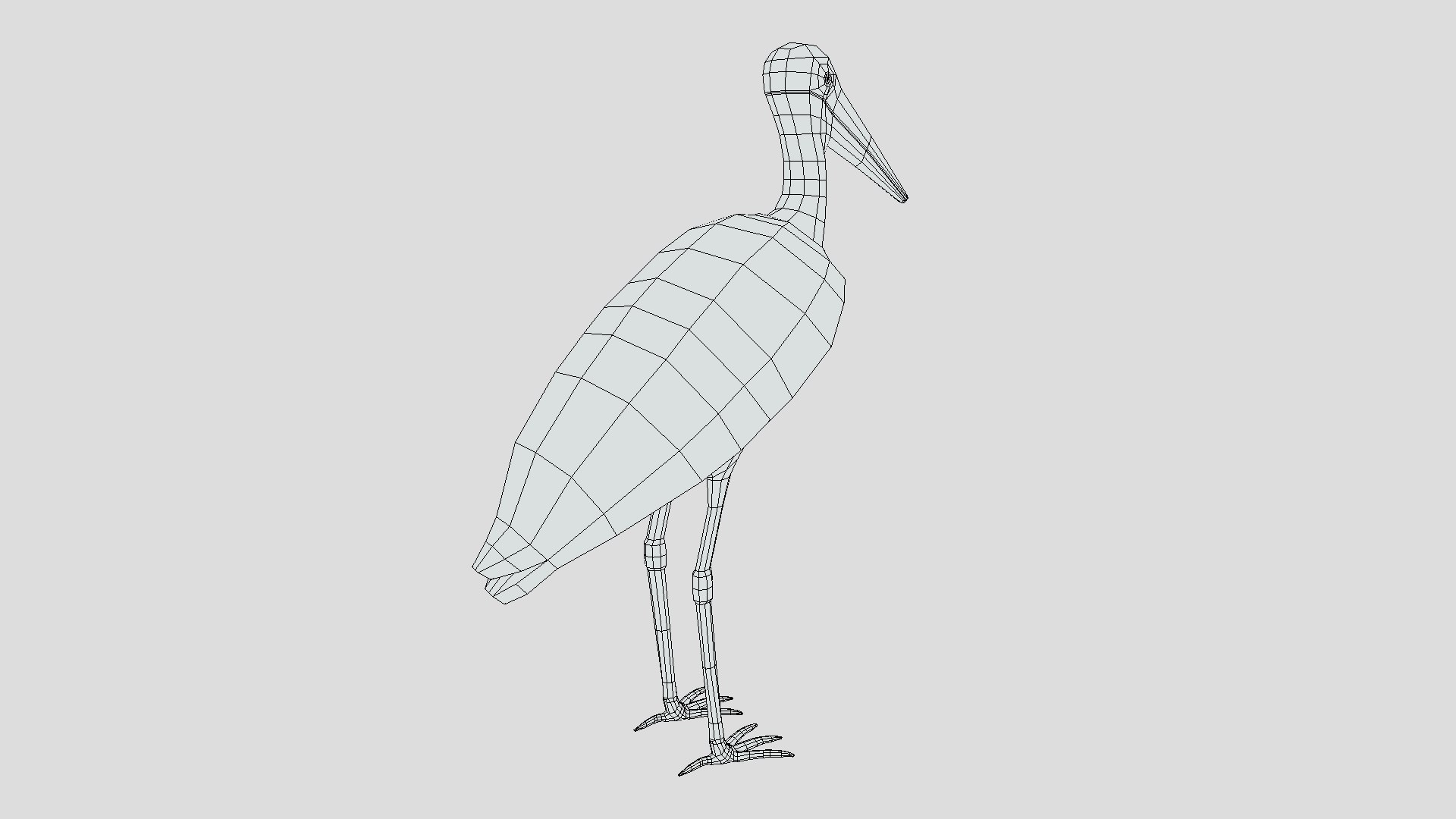 3D Low Poly Cartoon Marabou Stork Model - TurboSquid 1845987