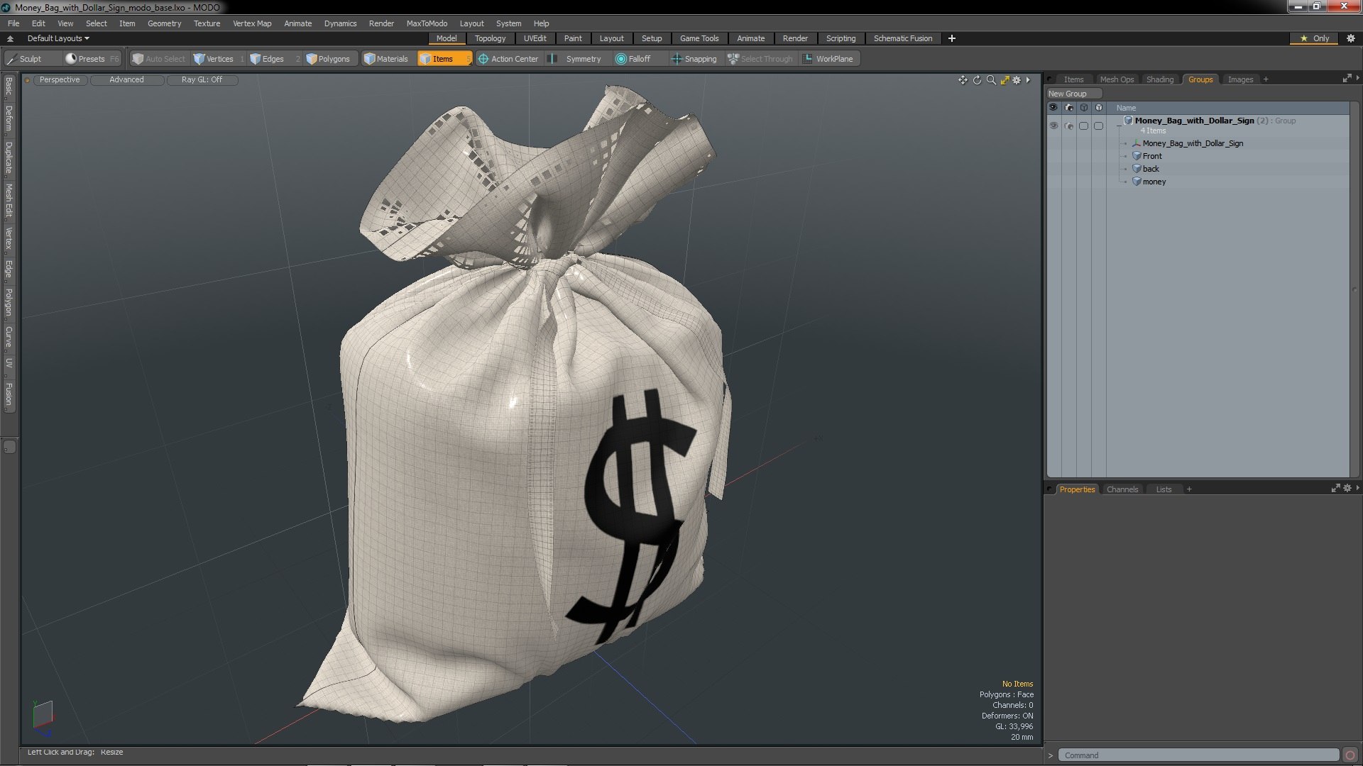 3D Money Bag with Dollar Sign - TurboSquid 2155484