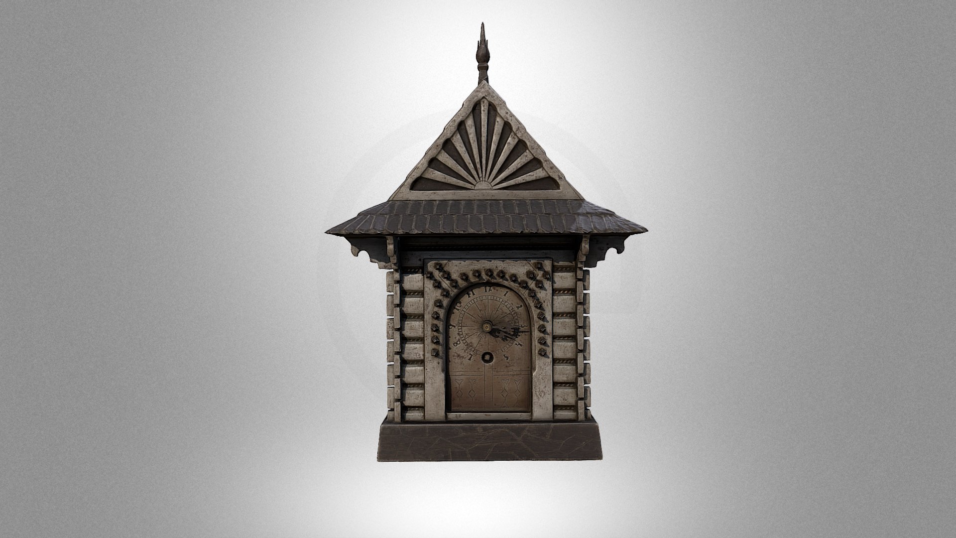3D Model Antique Clock 3D Vintage For Videogames - TurboSquid 2324272