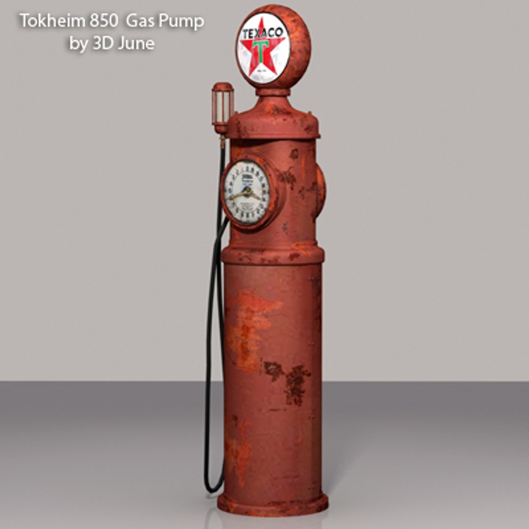 Old Tokheim 850 Texaco 3d Model