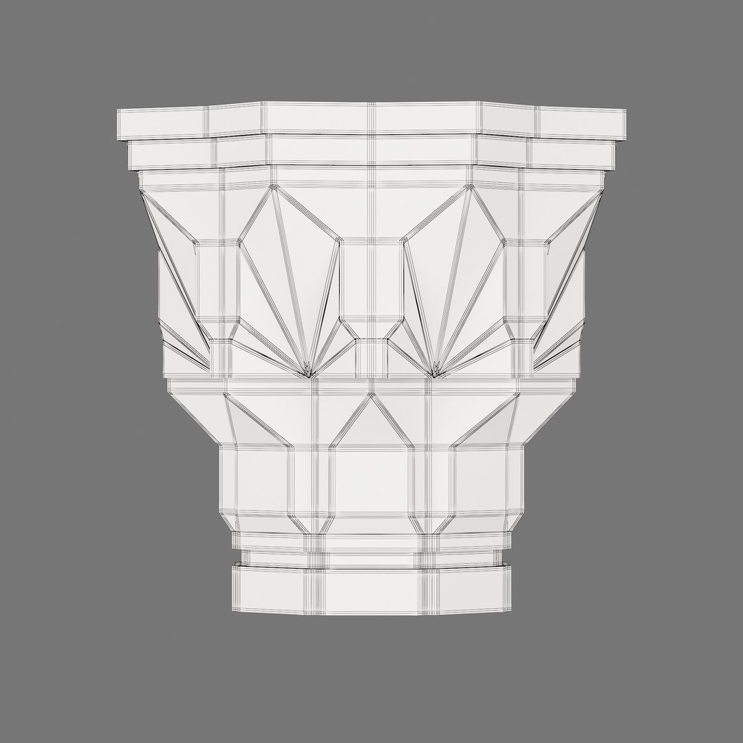3D Islamic Column Capital - TurboSquid 1983784