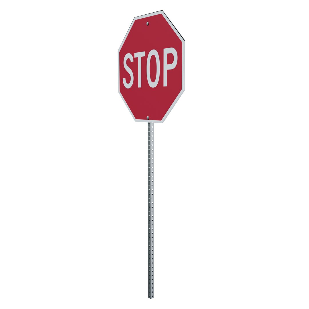 Stop Sign 3D Model - TurboSquid 1441350