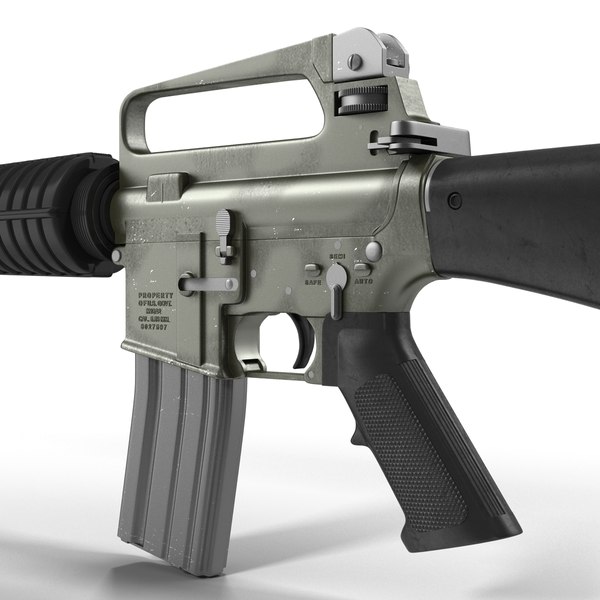 rifle m16a2 modeled 3ds