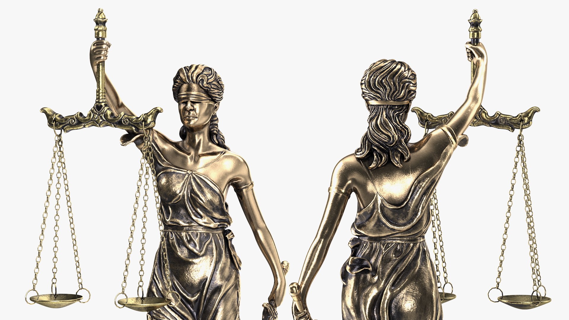 Antique Bronze Statue Of Justice Model - TurboSquid 1974428