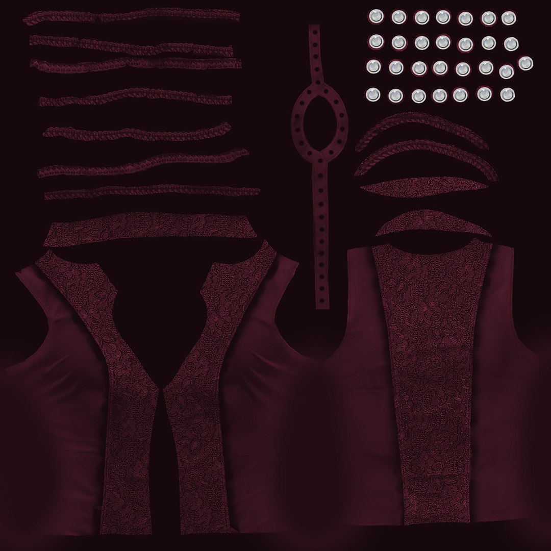 Burlesque Blouse 3D model - TurboSquid 1904912