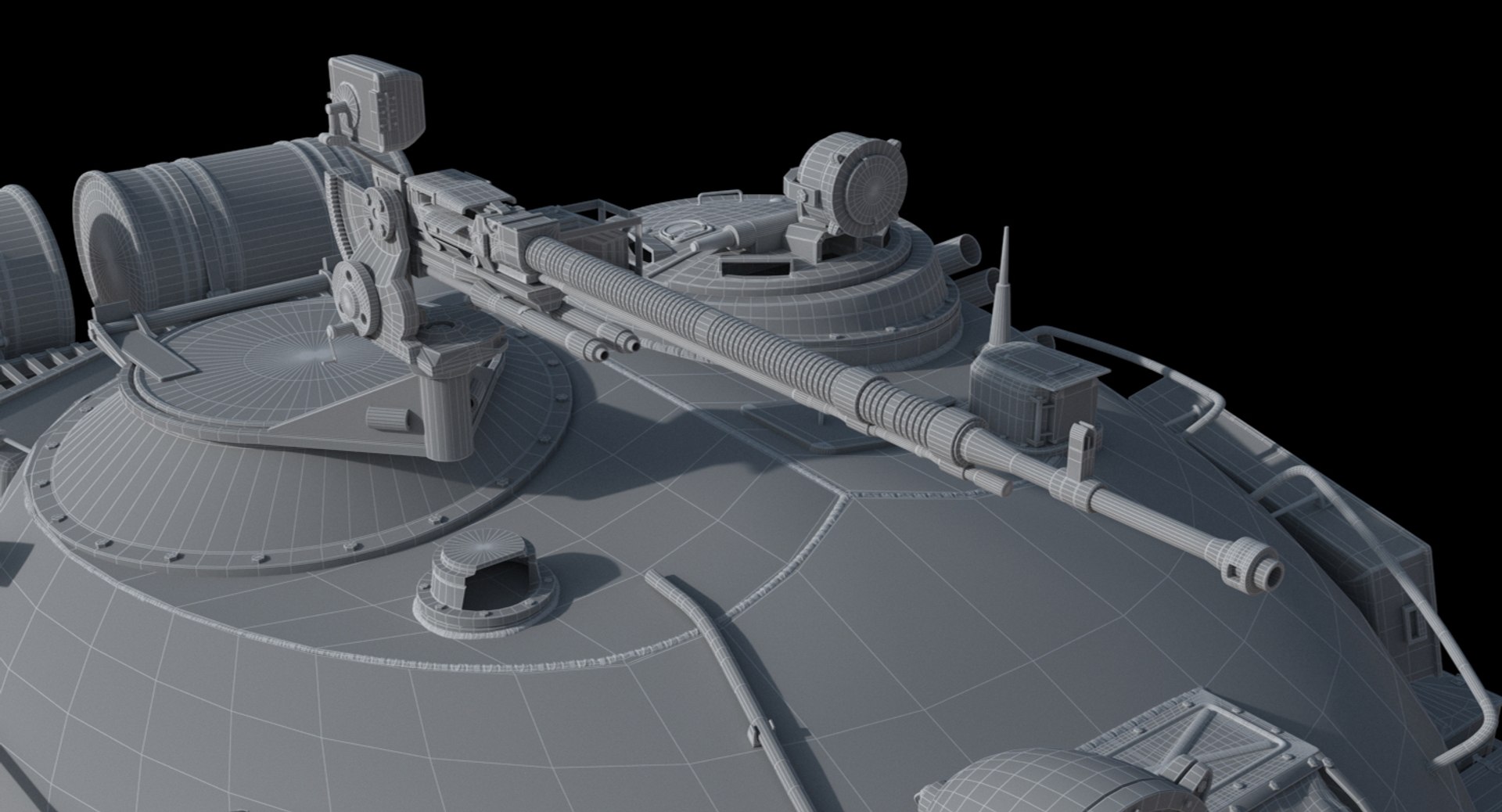 Tank T-55 Scene 3d Model