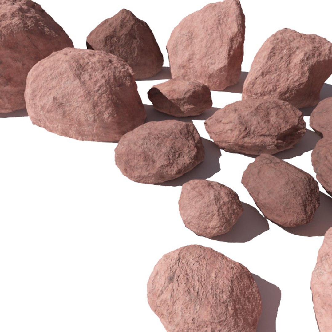 Lot Rocks Stones - 3d Max